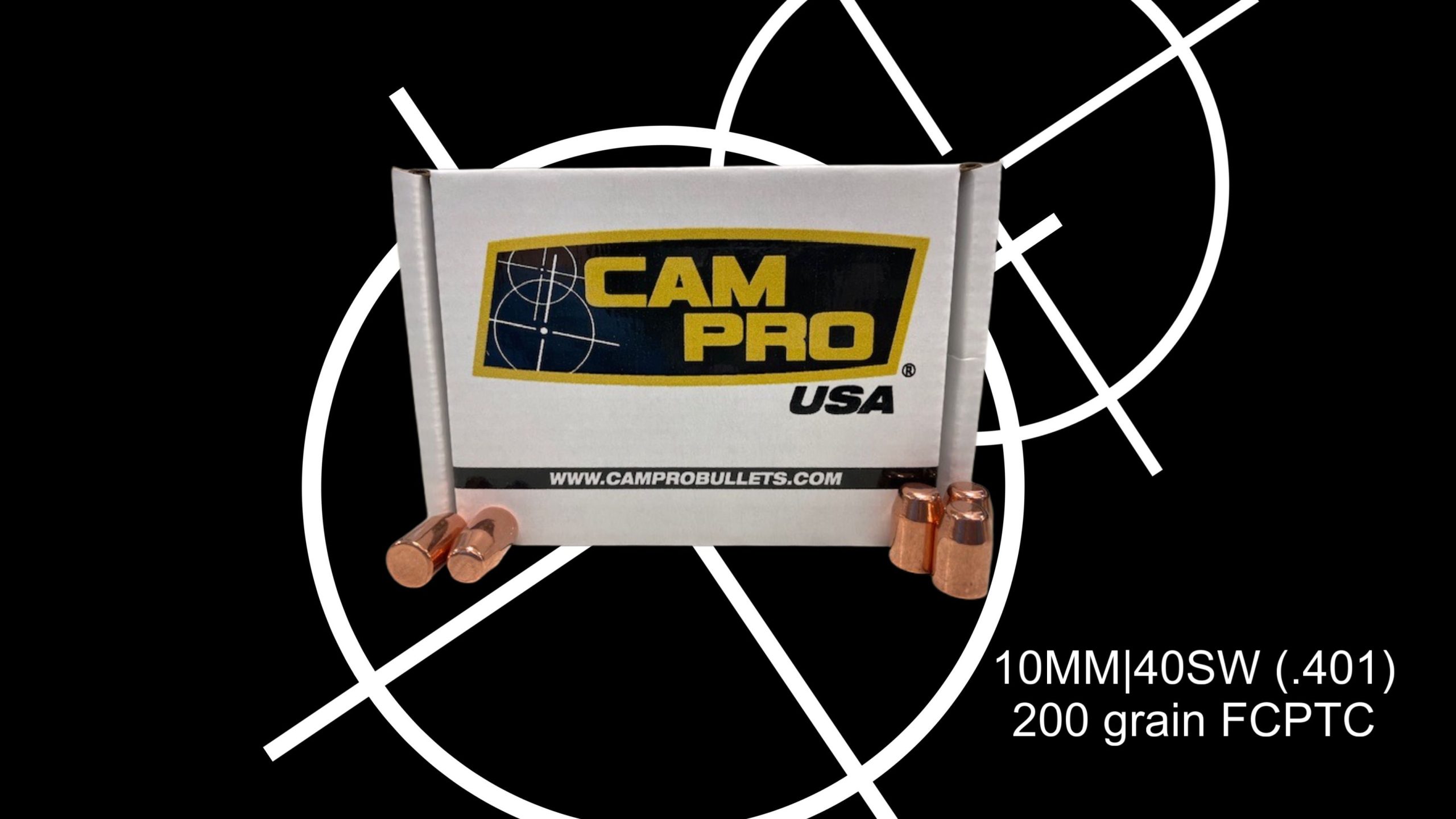 Home / RELOADING / Campro Bullets / CamPro 40 S&W/10mm 200gr Full ...