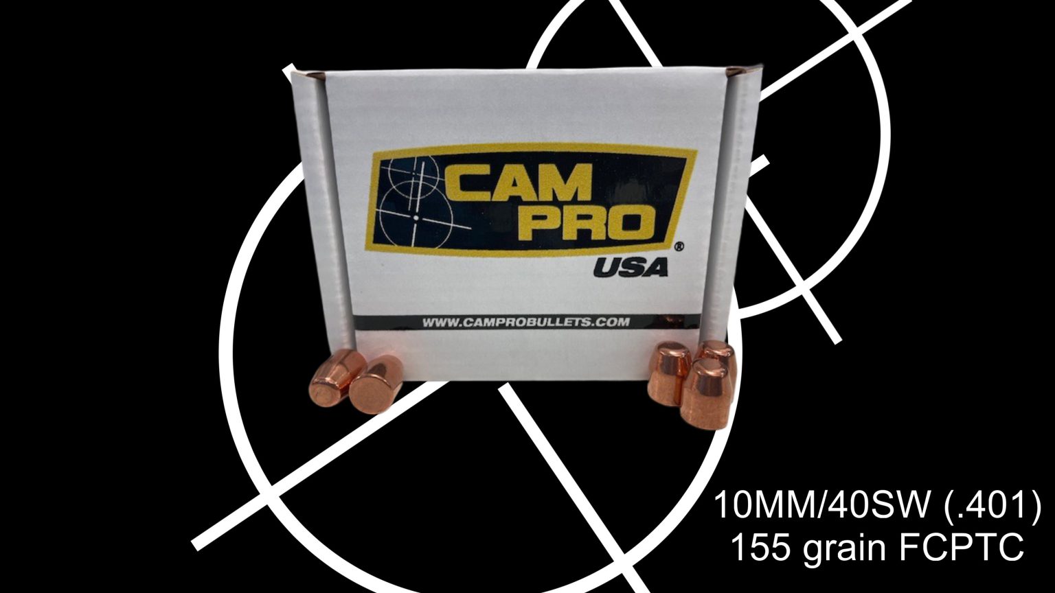 Home / RELOADING / Campro Bullets / CamPro 40 S&W/10mm 155gr Full ...